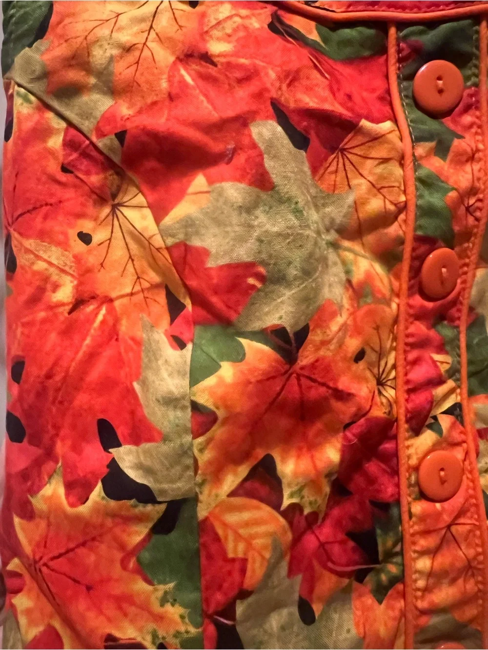 Retrolicious | Dresses | Retrolicious Red Orange Green Fall Leaf Print ...
